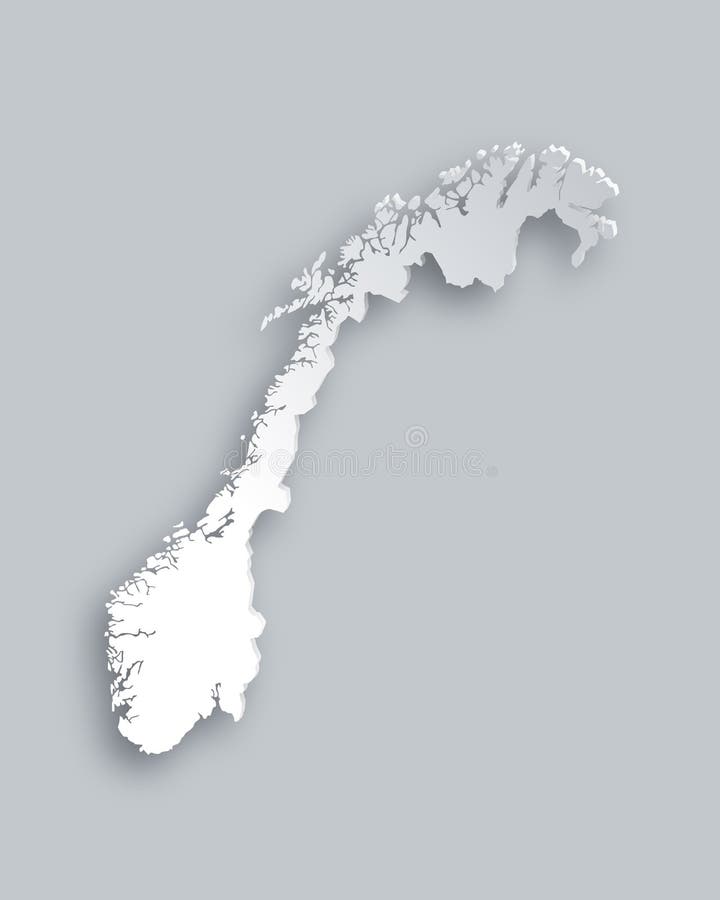 Mapa de Noruega ilustração do vetor. Ilustração de mapa - 88991722