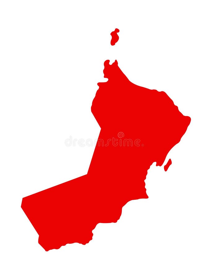 Mapa De Omã - Sultanato De Omã Ilustração do Vetor - Ilustração de ...