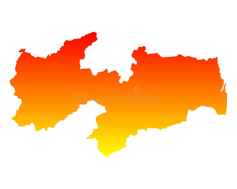 Mapa de Paraiba ilustração do vetor. Ilustração de isolado - 95765054