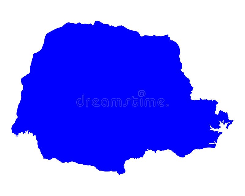 Mapa do Paraná no Brasil ilustração do vetor. Ilustração de isolado ...