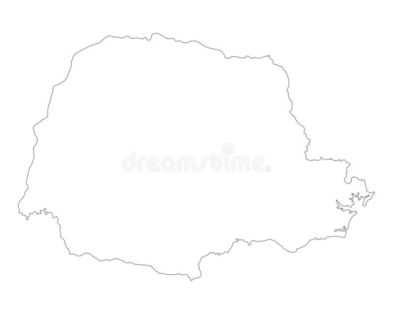 Mapa de Parana ilustração do vetor. Ilustração de isolado - 95137426