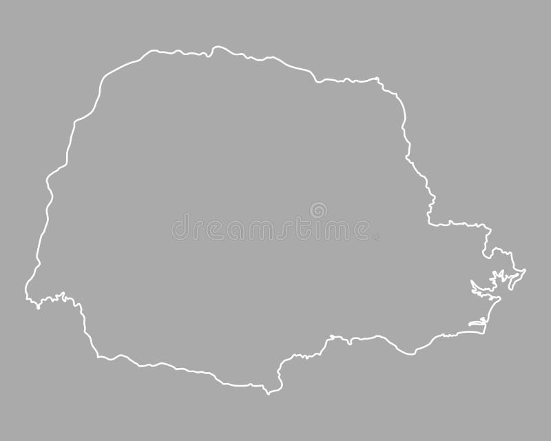 Mapa de Parana ilustração do vetor. Ilustração de mapa - 98676485