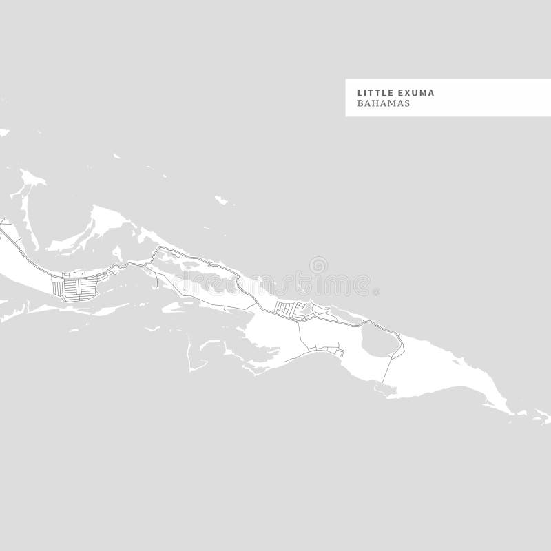 Mapa de poca isla de Exuma ilustración del vector. Ilustración de ...