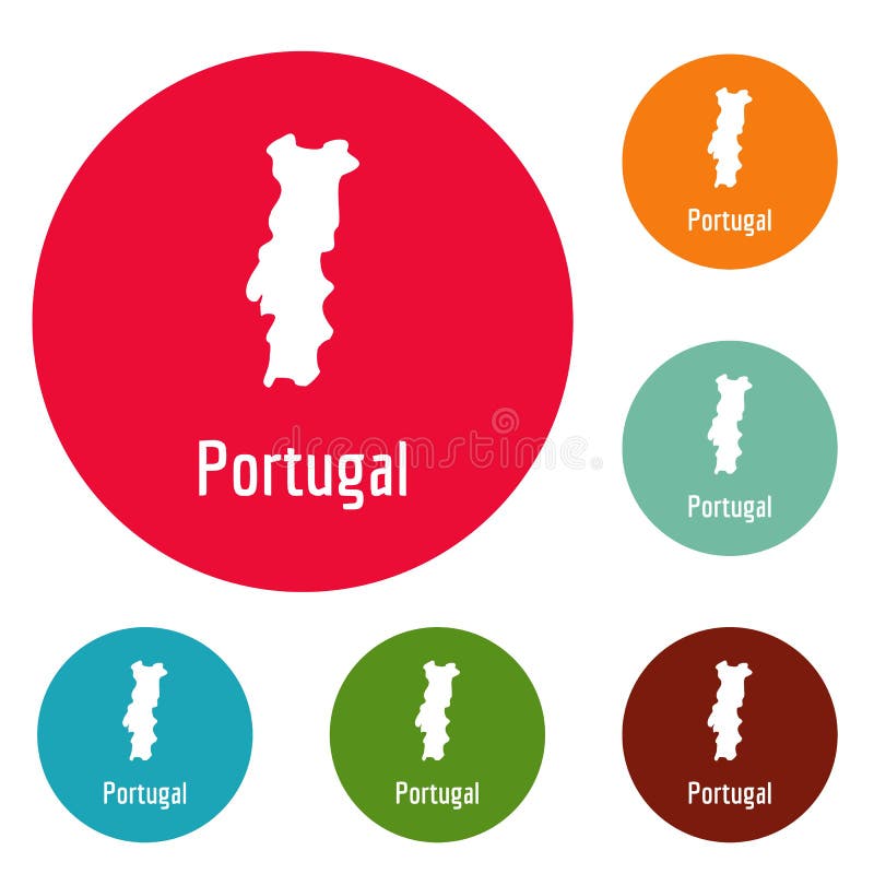 Mapa De Portugal Em Simples Preto Ilustração Stock - Ilustração de ...