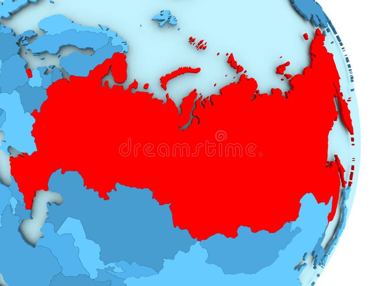 Mapa de Rússia no vermelho ilustração stock. Ilustração de renda - 99732282
