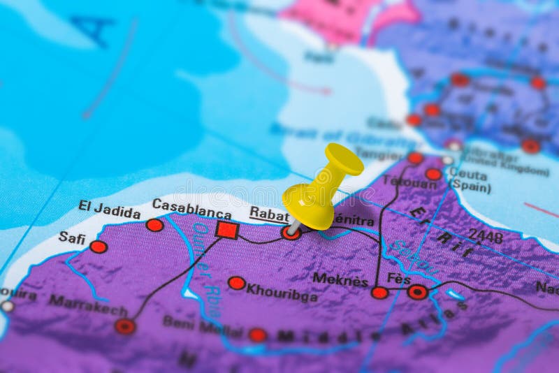 Mapa de Rabat Marrocos imagem de stock. Imagem de destino - 82615179