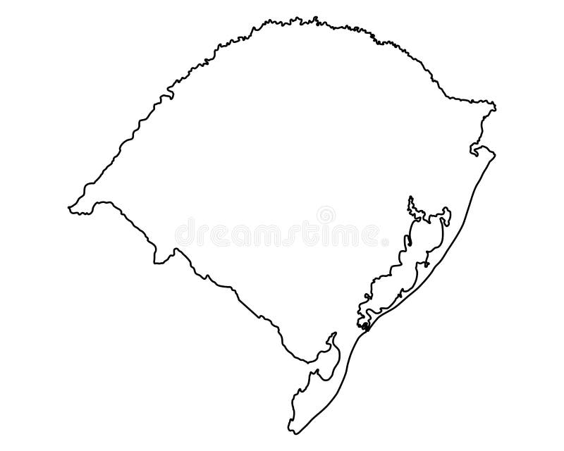 Mapa de Rio Grande do Sul ilustração do vetor. Ilustração de fundo ...
