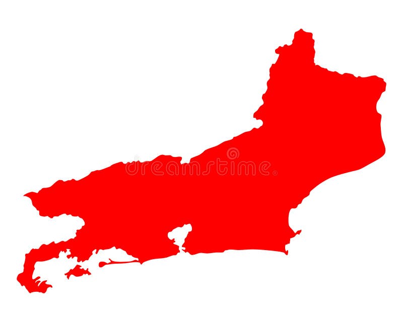 Mapa de Rio de janeiro ilustração do vetor. Ilustração de fundo - 101758548