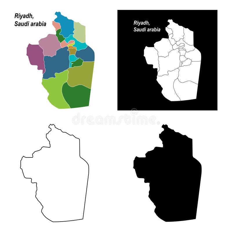 Mapa De Riyadh Saudi Arabia Ilustração do Vetor - Ilustração de persa ...
