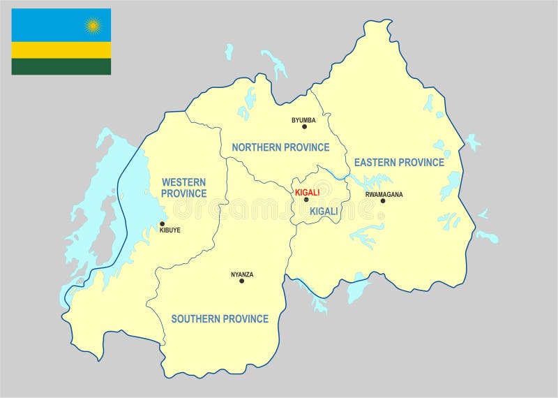 Mapa de Ruanda ilustração stock. Ilustração de kigali - 95604846