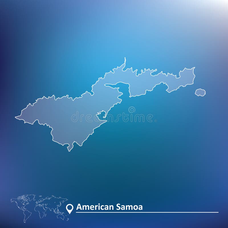 Mapa de Samoa Americanas ilustração do vetor. Ilustração de atlas ...