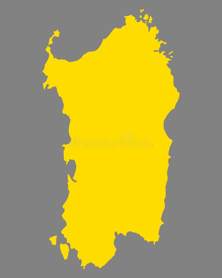Mapa de Sardinia ilustração stock. Ilustração de verde - 98676556