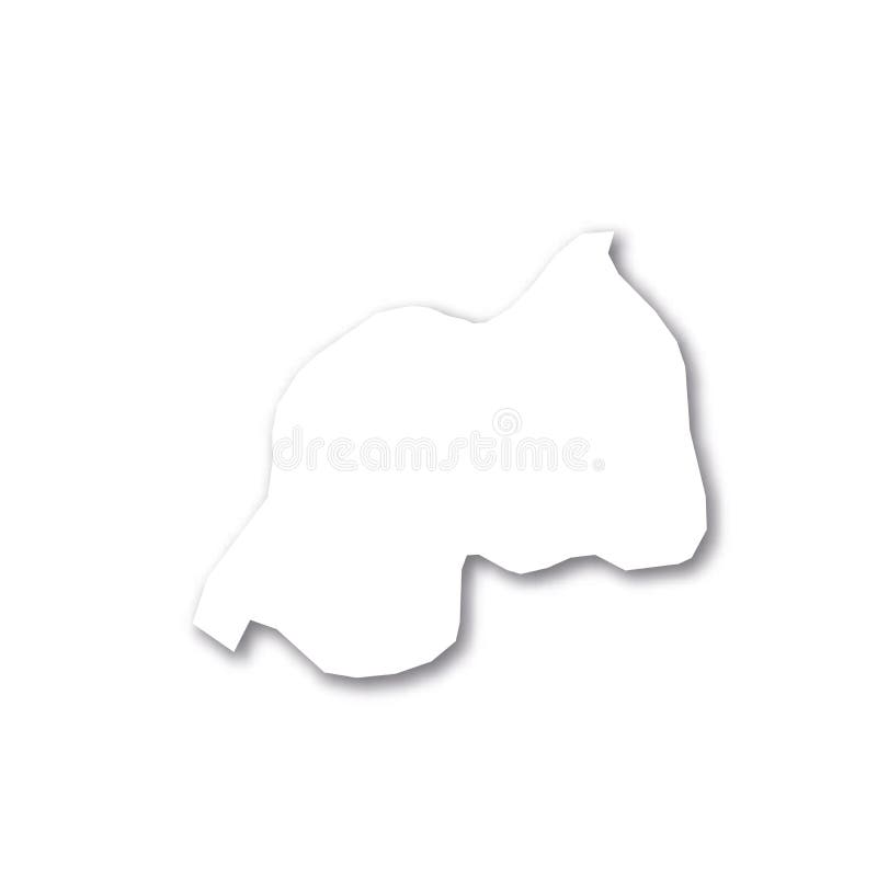 Mapa De Rwanda Con La Sombra Ilustración Del Vector Ilustración De