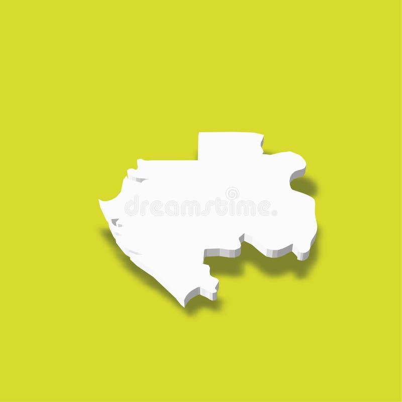 Mapa De Gabón Con La Sombra Ilustración Del Vector Ilustración De