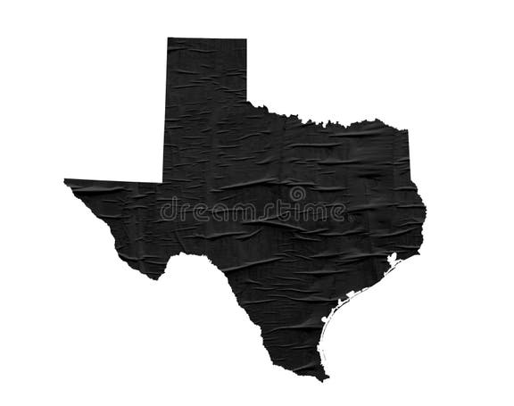 Mapa De Tejas Del Estado De Los E.E.U.U. Stock de ilustración ...