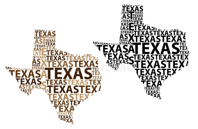 Mapa De Tejas - Ejemplo Del Vector Ilustración del Vector - Ilustración ...