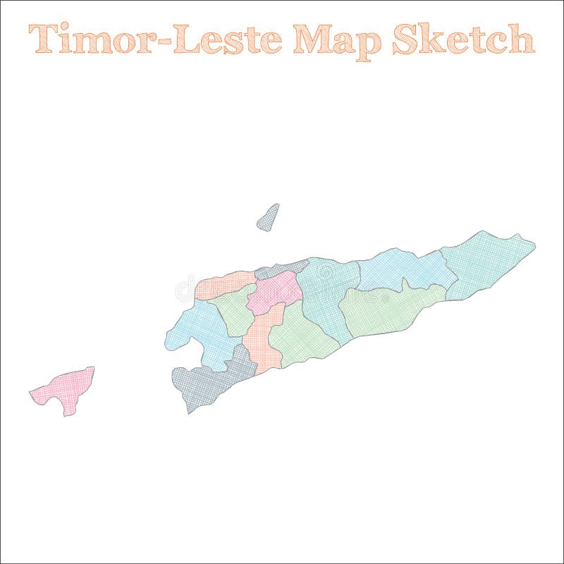Mapa de Timor Leste ilustração do vetor. Ilustração de cartografia ...