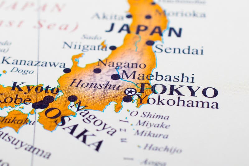 Mapa de Tokio Japón foto de archivo. Imagen de recorrido - 127896296