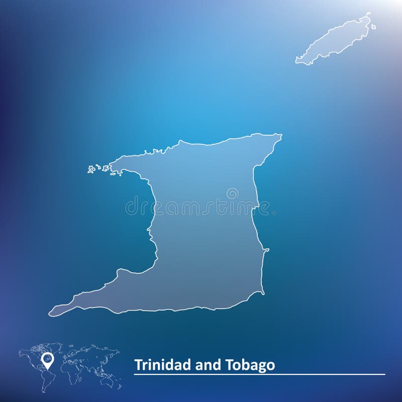Mapa de Trindade e Tobago ilustração do vetor. Ilustração de recorte ...