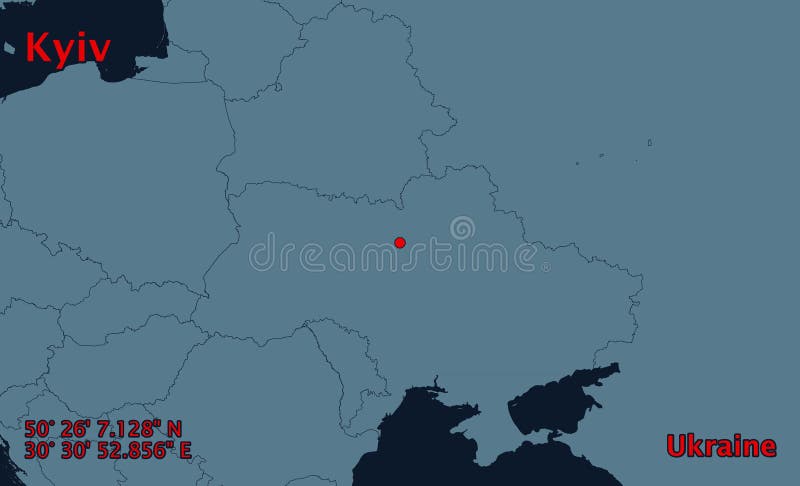 Mapa de ubicación de Kiev stock de ilustración. Ilustración de kiev ...