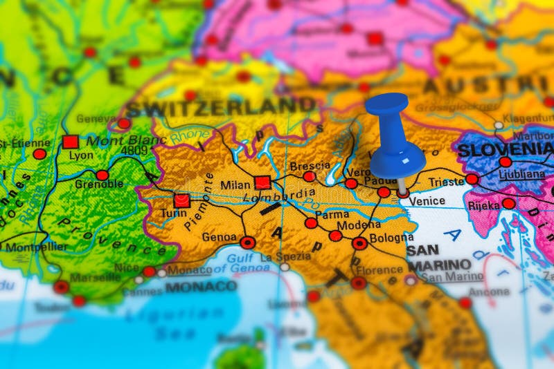 Mapa de Venecia Italia foto de archivo. Imagen de ciudad - 82630010
