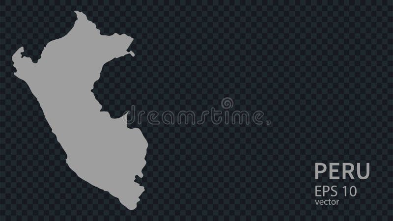 Mapa De Vetor Plano Do Peru Com Bordas Isoladas Em Plano Plano De Fundo ...