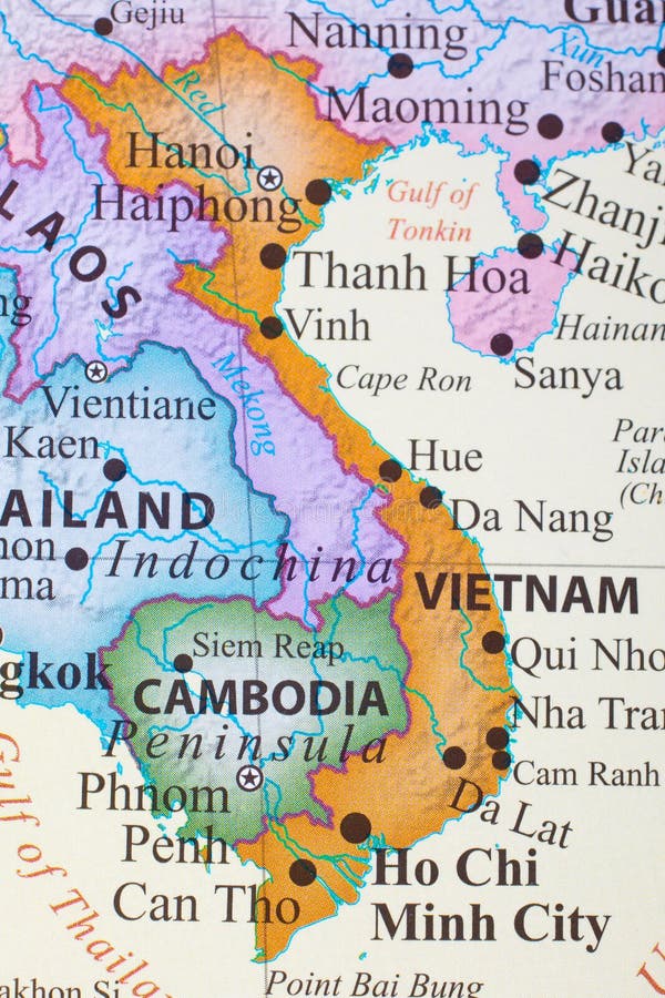 Mapa de Vietnam imagem de stock. Imagem de beira, norte - 127866405