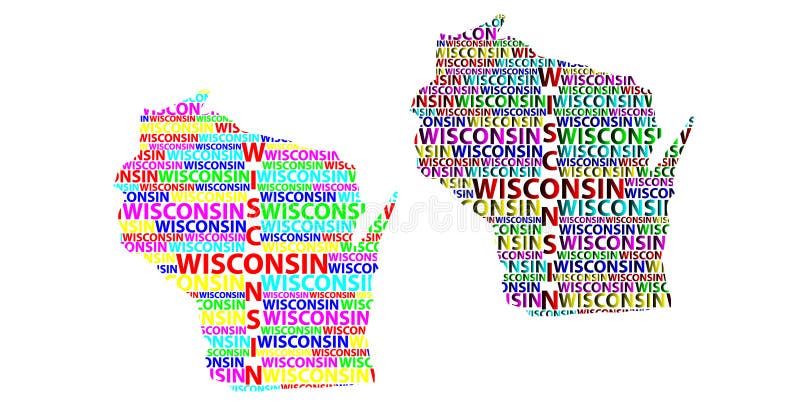 Mapa De Wisconsin - Ejemplo Del Vector Ilustración del Vector ...