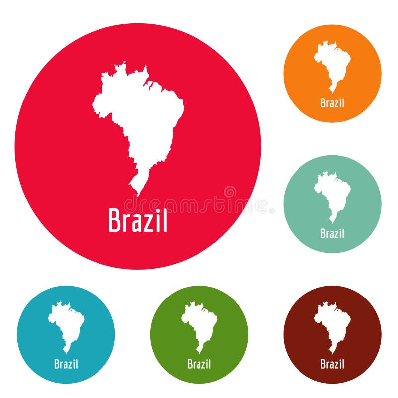 Mapa Del Brasil En El Vector Determinado Del Negro Simple Ilustración