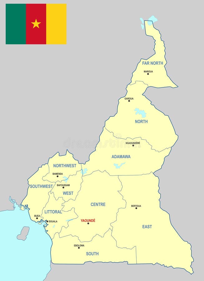 Mapa del Camerún ilustración del vector. Ilustración de bioko - 31962541