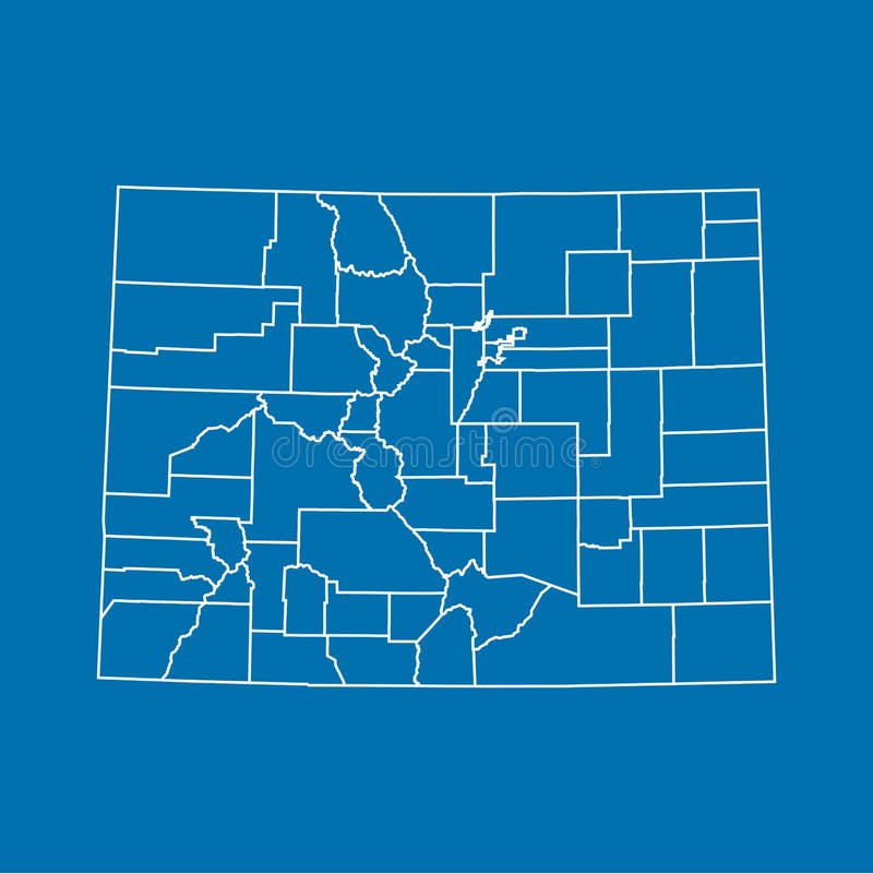 Mapa del colorado ilustración del vector. Ilustración de estados ...