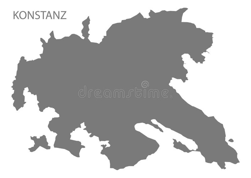 Mapa Del Condado De Constanza De Baden Wuerttemberg Germany Ilustración ...