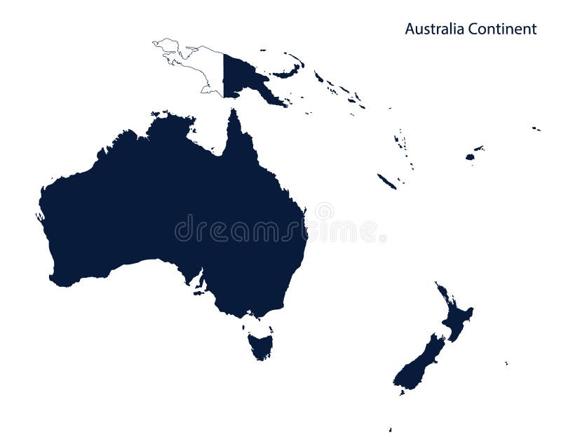 La Región De Australia Y De Oceanía Vector El Mapa Arriba Detallado Con ...