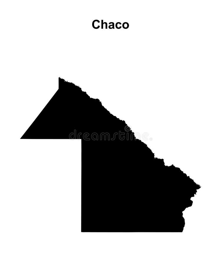 Mapa del esquema del Chaco ilustración del vector. Ilustración de icono ...