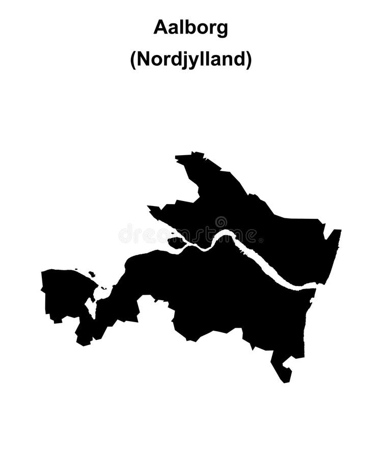 Mapa Del Esquema De Aalborg Ilustración del Vector - Ilustración de ...