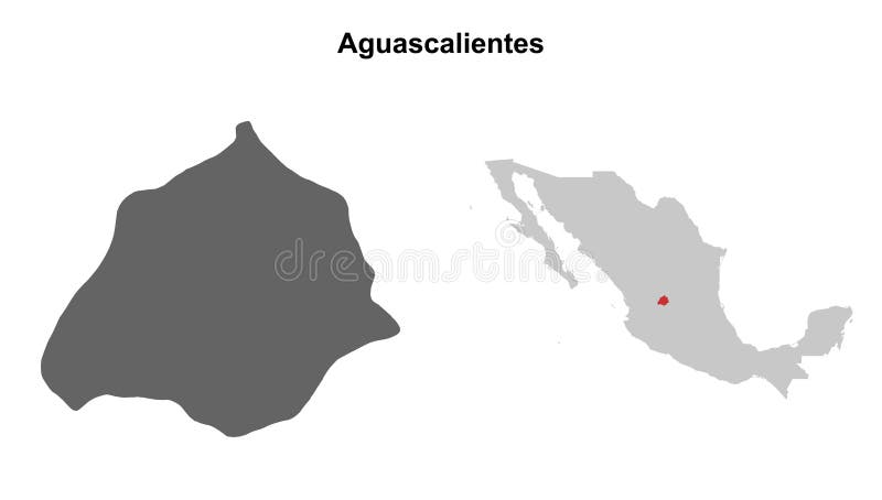 Mapa Del Esquema De Aguascalientes Ilustración del Vector - Ilustración ...