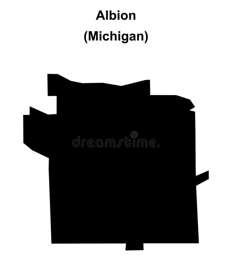 Mapa del esquema de Albion ilustración del vector. Ilustración de ...