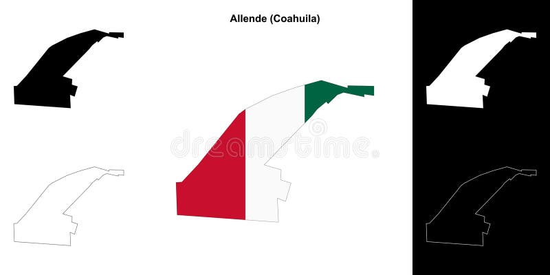 Mapa Del Esquema De Allende Ilustración del Vector - Ilustración de ...