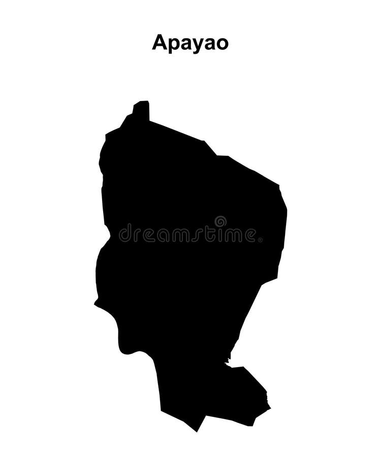 Mapa del esquema de Apayao ilustración del vector. Ilustración de ...