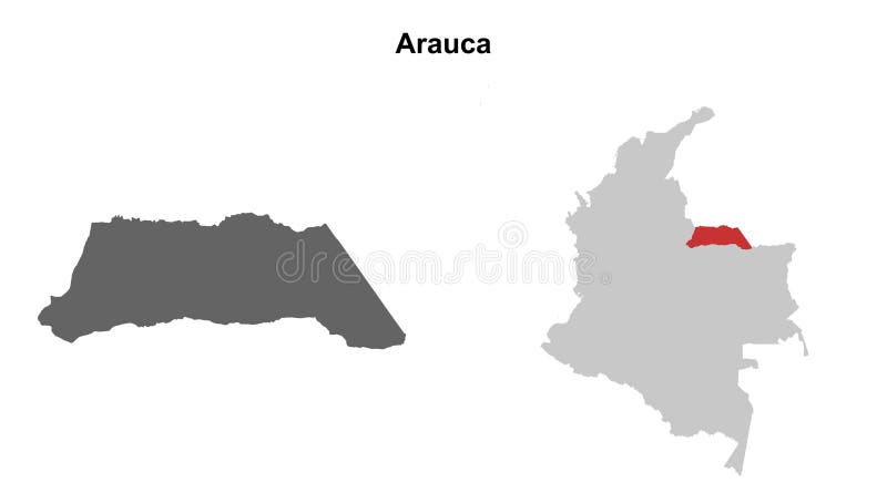 Mapa del esquema de Arauca ilustración del vector. Ilustración de ...