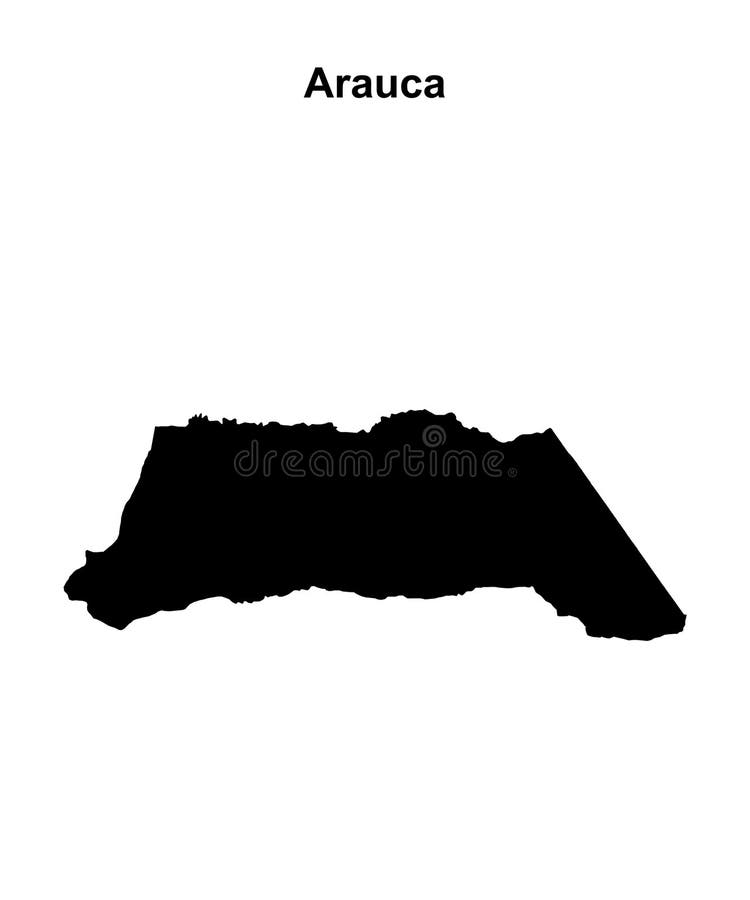 Mapa del esquema de Arauca ilustración del vector. Ilustración de ...