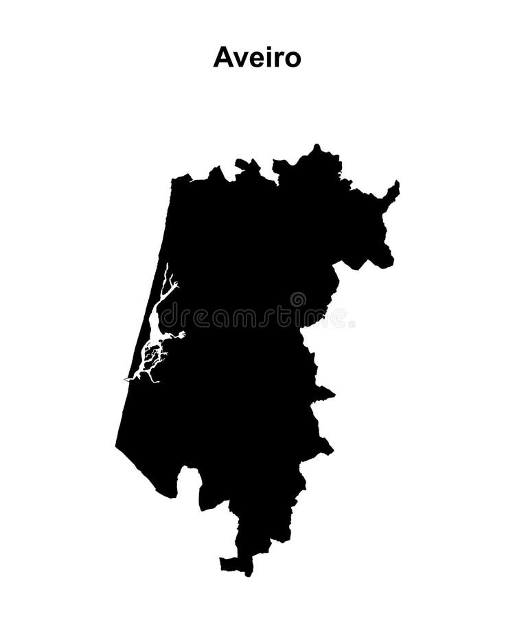 Mapa del esquema de Aveiro ilustración del vector. Ilustración de atlas ...