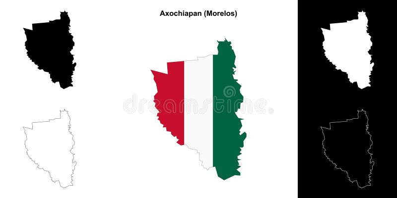 Mapa Del Esquema De Axochiapan Ilustración del Vector - Ilustración de ...