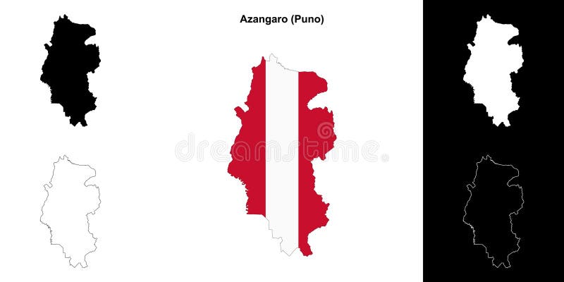 Mapa Del Esquema De Azangaro Ilustración del Vector - Ilustración de vector, atlas: 371581292