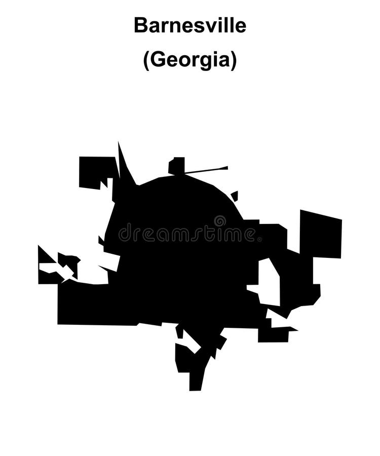 Mapa Del Esquema De Barnesville Ilustración del Vector - Ilustración de ...