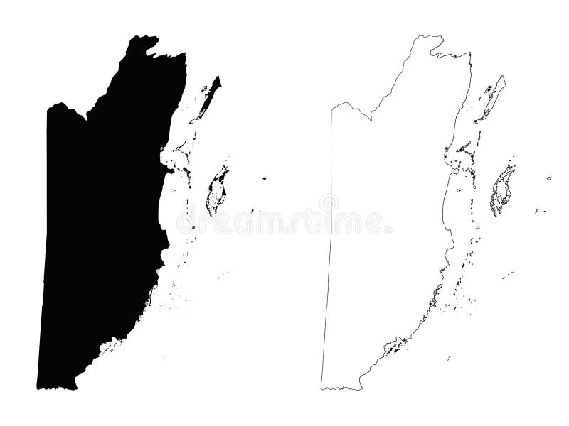 Mapa del esquema de Belice ilustración del vector. Ilustración de atlas ...