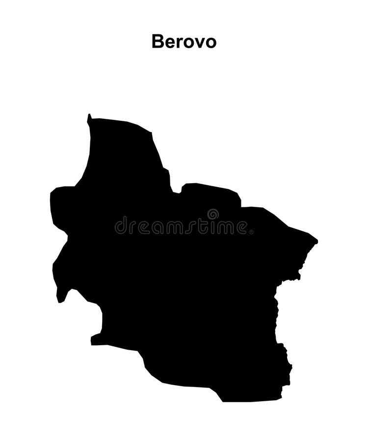Mapa del esquema de Berovo ilustración del vector. Ilustración de ...