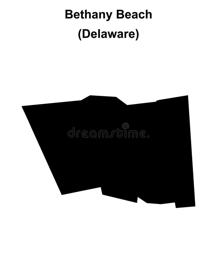 Mapa Del Esquema De Bethany Beach Ilustración del Vector - Ilustración ...