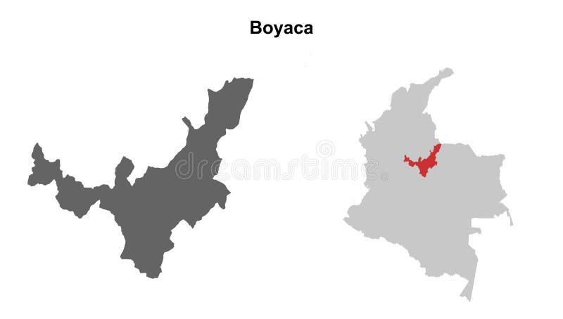 Mapa del esquema de Boyaca ilustración del vector. Ilustración de correspondencia - 378853421