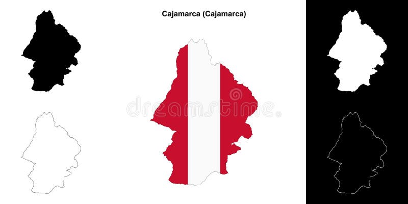 Mapa Del Esquema De Cajamarca Ilustración del Vector - Ilustración de ...